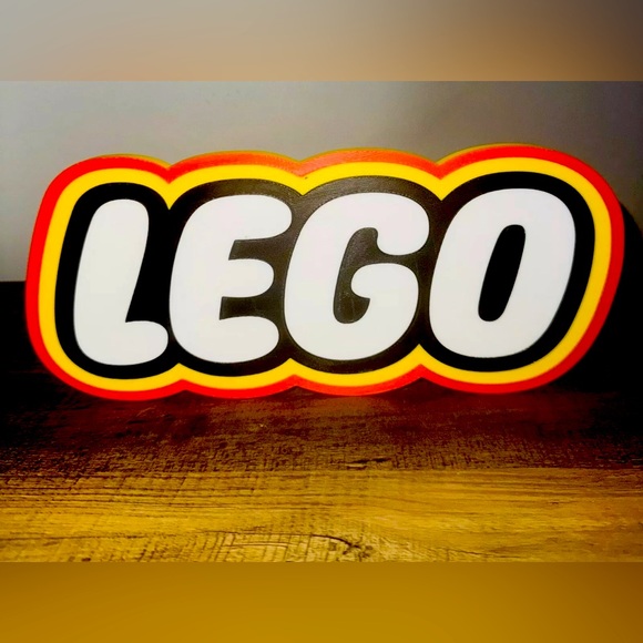 Wall Decor | Lego 3d Logo Sign Self Standing Wall Display Shelf Art ...